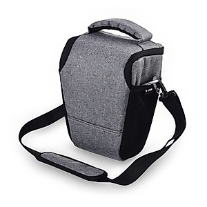 JUSTYINUO Gray Digital Triangle Bag Camera Bag Fit for Nikon Fit for COOLPIX B600 B700 B500 Fit for Sony HX400 HX350 H300 H400 DSC RX10 RX10 III RX10 IV Camera Bags & Cases