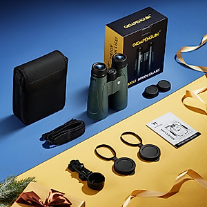 15x52 HD Binoculars for Adults High Powered with Upgraded Phone Adapter - Large View Binoculars with Low Light Vision - Lightweight Waterproof Binocular for Bird Watching Travel Hunting Cruise