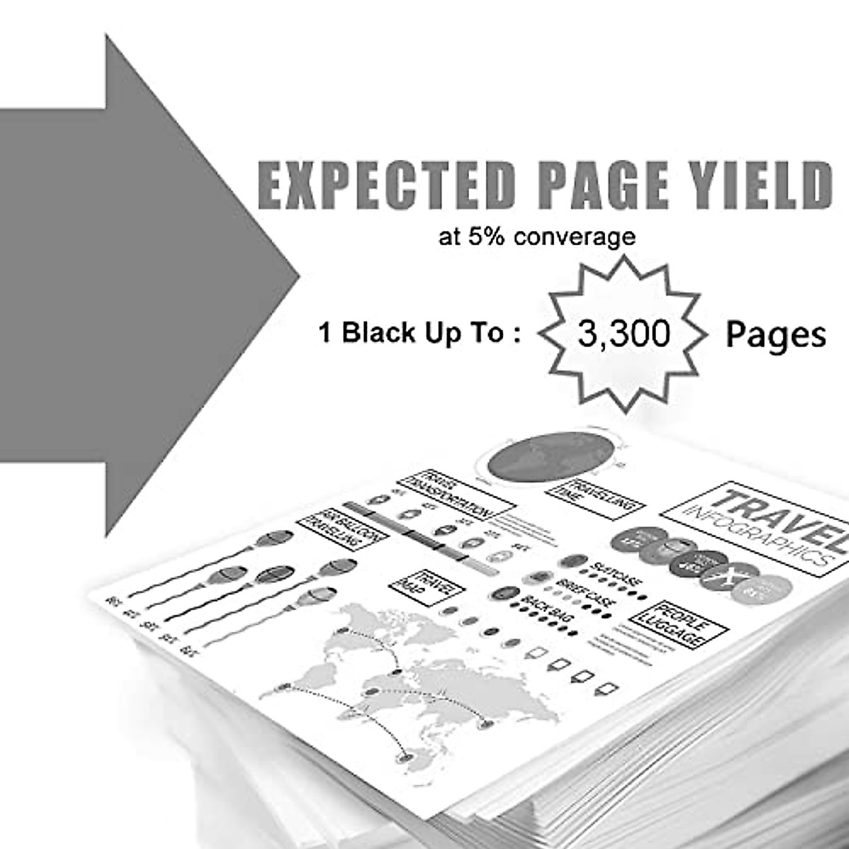 TopInk Compatible 045H CRG045H Toner Cartridge Replacement for Canon Color imageCLASS LBP610C Series LBP612Cdw LBP613Cdw Printer [Black,1-Pack]