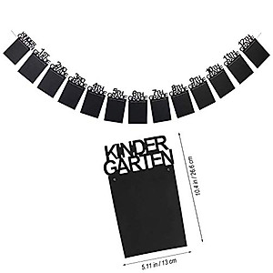 Grad Photo Banner, 1st - 12th Grade Banner Congrats Graduate - 2022 Grad Photo Props Decorations Party Supplies for Grad Party Bunting Black