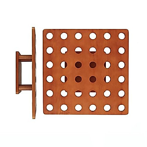 PTILSERY Wood Sushi Rack Square Display Shelf with Holes Ice Cream Cones Holder Ice Cream Presentation Rack for Sweet Shops