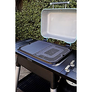 Everdure FORCE 2 Burner Gas Grill, Liquid Propane Portable BBQ Grill with Die-Cast Aluminum Body and Fast-Ignition Technology, 388 Square Inches of Grilling Surface, Adjustable Height, Graphite