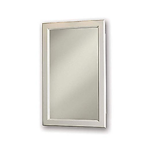 Jensen 8120 Framed Prairie Single-Door Recessed Medicine Cabinet, White