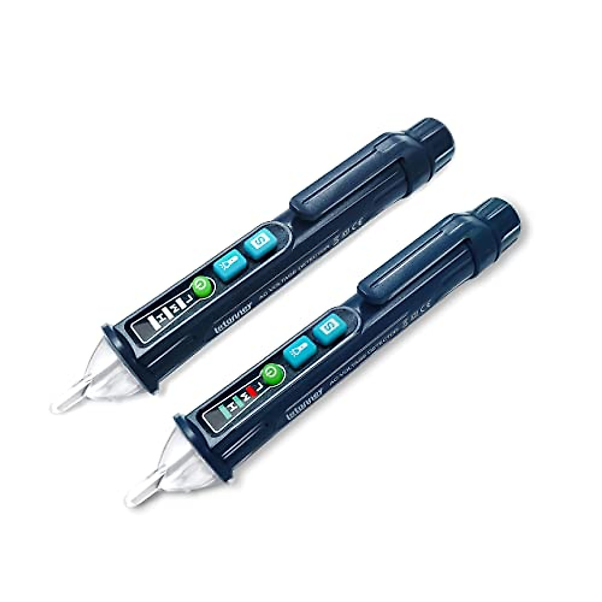 2PCS LETONNEY Voltage Tester, Non Contact Voltage Detector, Circuit Tester Dual Range Voltage Sniffer AC 12V-1000V/48V-1000V, Live/Null Wire Tester with Alarm and Flashlight (Blue)