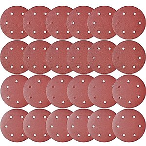 Tonmp 50 PCS 9 Inch 6 Hole Hook-and-Loop Sanding Discs for Drywall Sander -10 Each of 60 80 120 150 240 Grits Sander Paper