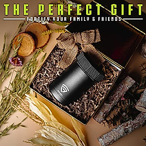 Fortiflower - Upgraded Lid | 12oz Storage Container Jar | Light Proof Jars, Herb Jar, Static, Child Resistant Spice Jar, Coffee Jar, Protein Powder Container & more!