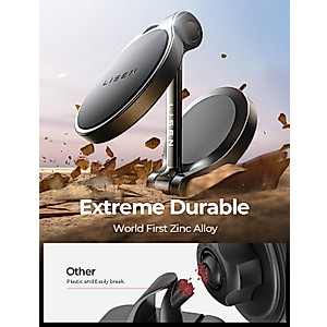 LISEN Strongest Magnetic Car Mount 360° Rotatable Dash Cell Phone Holder Car Hands Free *2