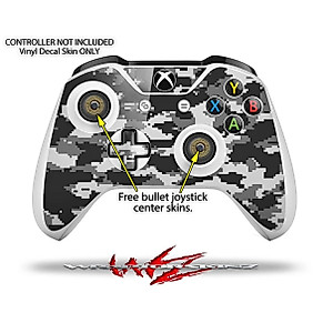 WraptorSkinz Decal Vinyl Skin Wrap Compatible with Xbox One S Console and Controllers - WraptorCamo Digital Camo Gray