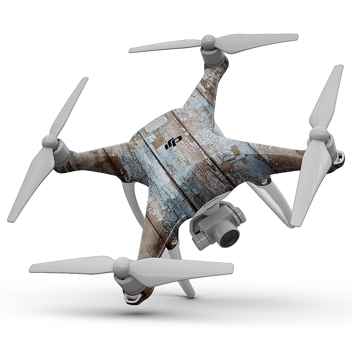 Design Skinz Design Skinz Wood Planks with Peeled Blue Paint Full-Body Wrap Decal Skin-Kit Compatible with The Drone DJI Mavic Air