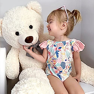 MaoGoLan Giant Teddy Bear Big 4 Feet Stuffed Animal Stuffed Bear Baby Shower Life Size Large Teddy for Girlfriend Boyfriend Wife Children