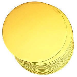 8 Inch Gold Cake Boards Round 40-Packs Circles Rounds Base Food-Grade Cardboard Cake Plate(Thinner But Stronger) qiqee