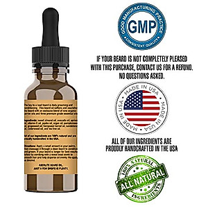 Aberlite Beard Oil For Men Growth Products - Beard Growth Oil And Moisturizer - Beard Conditioner And Oil - Softens & Moisturizes - For Thick Coarse Hair - Great For Black Men