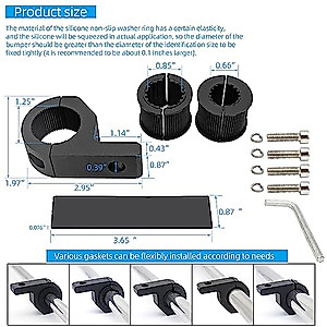 Motorcycle Aluminum Mounting Bracket Kit Tube Clamp 4Pcs 0.75" 1" 1.25" Bullbar Roof Rack Roll Cage Horizontal Bar Clamp Mounting Kit fit for Trucks Car ATV Motorcycle Truck