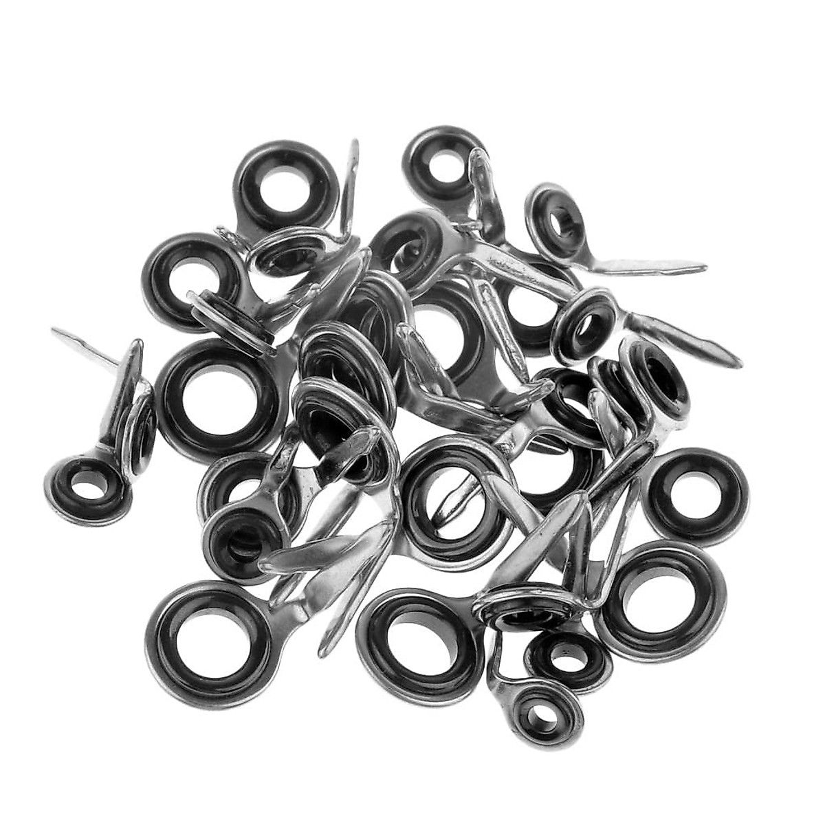 40pcs Rod Repair Kit Fishing Rod Guides Sizes for Raft, Rock Rod