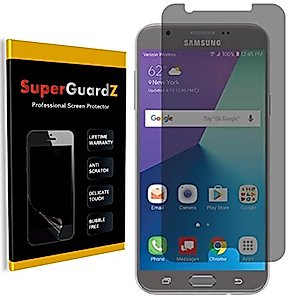 [2-Pack] Samsung Galaxy J7 Prime Screen Protector [Privacy Anti-Spy], SuperGuardZ, Anti-Glare, Anti-Scratch, Anti-Bubble [Lifetime Replacement]