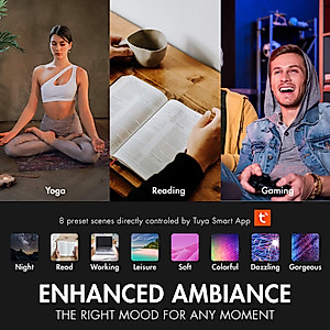 Tenergy 4 Pack Smart WiFi Led Light Bulb with White and Color Changing Light Bulb A19, No Hub Required LED Bulb with APP Compatible with Alexa and Google Home Assistant