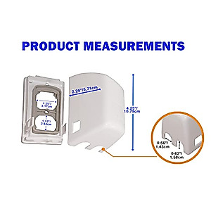 Dreambaby Dual Fit Outlet Plug Cover - Model L907 - Electrical Socket Guard for Standard and Decora, White, 2 Count (Pack of 1)