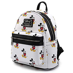 Loungefly Disney Mickey Mouse All Over Print Womens Double Strap Shoulder Bag Purse
