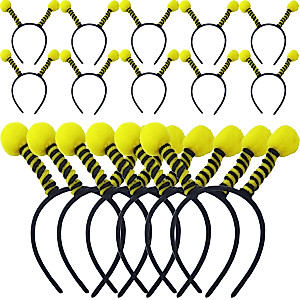 TIHOOD 14PCS Bee Tentacle Headbands Bee Hair Bands Hair Hoop for Women Girls Halloween Christmas Party Supplies