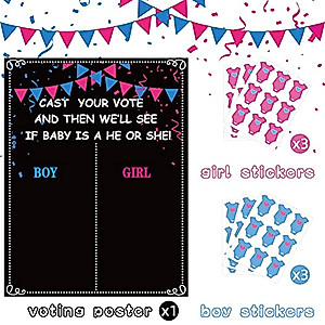 Gender Reveal Ideas Gender Reveal Decorations - 54 Voting Gender Reveal Games Boy or Girl Party Supplies for Gender Reveal Use