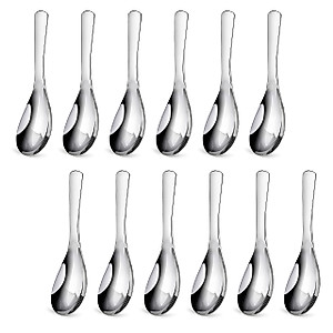 New Star Foodservice 1029062 Extra Heavy Duty Stainless Steel 18/10 Soup Spoons, Set of 12