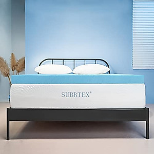 subrtex 3 Inch Twin XL Mattress Topper, Gel-Infused Memory Foam Cooling Bed Topper, Ventilated Design for Pressure Relieving, CertiPUR-US Certified (3 Inch, Twin XL)