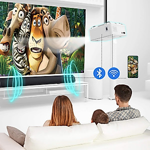 Artlii Enjoy2 Projector with WiFi and Bluetooth, Mini Projector, Portable Projector, Compatible with TV Stick, iOS, Android