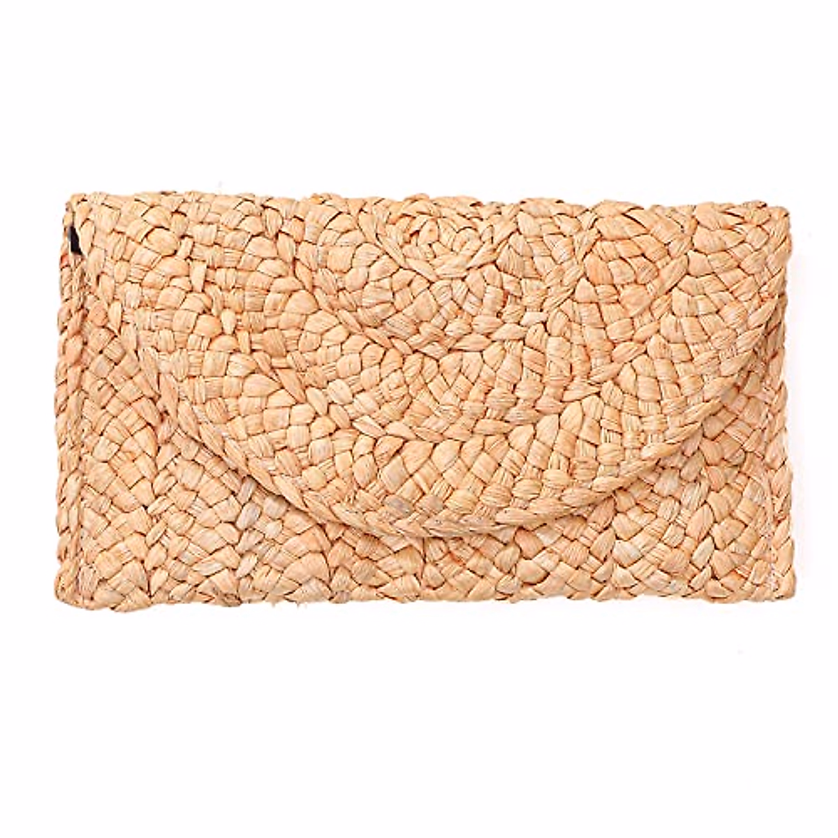 FARVALUE Women Straw Clutch Summer Straw Beach Bag Hand-woven Summer Envelope Purse Wallet