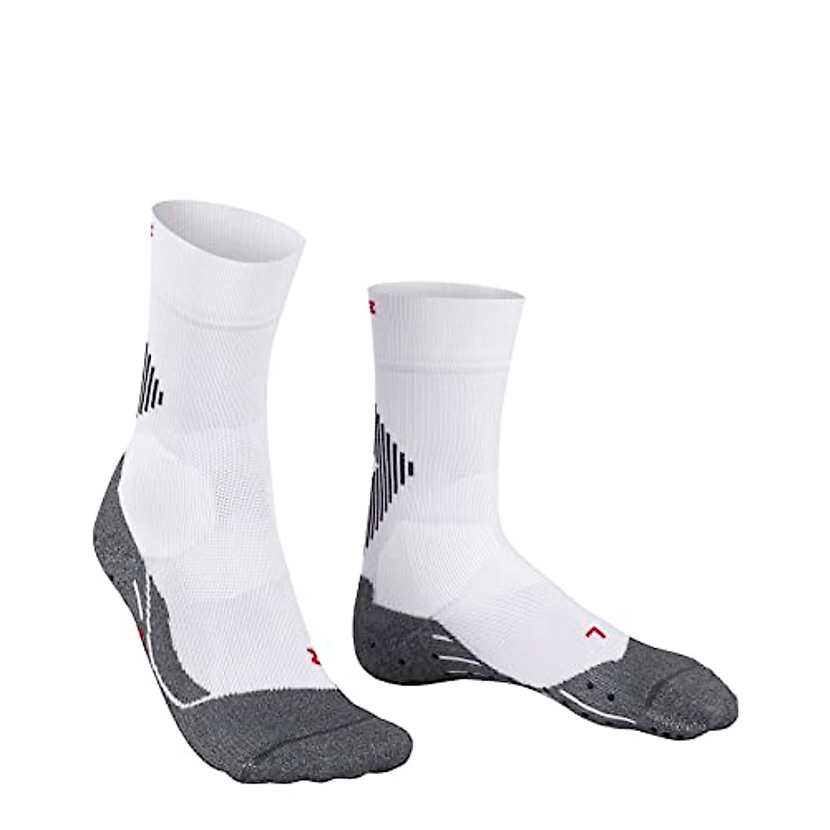 FALKE Unisex 4 GRIP Stabilizing Athletic Socks, Mid Calf, Compression Sock, Light Weight, Breathable Quick Dry, Nylon, White (White 2029), 10.5-11.5, 1 Pair