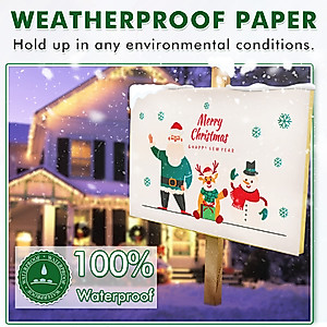 Koala Waterproof Paper for Laser Printer, Tearproof Printer Paper, Matte Double Sided Printable White Film 8.5x11 In 25 Sheets For Printing Backpacking Maps