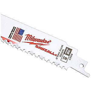 Milwaukee 48-00-5027 The AX 12-Inch, 5/8 TPI Super Sawzall Blade, 5-Pack, bi-metal