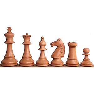 French Grandmaster's Staunton Chess Pieces Only Set- Antiqued Boxwood- 4.1" King