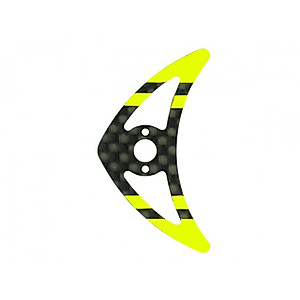 MICROHELI Carbon Fiber Horizontal Fin (Yellow) - Blade 200 SRX