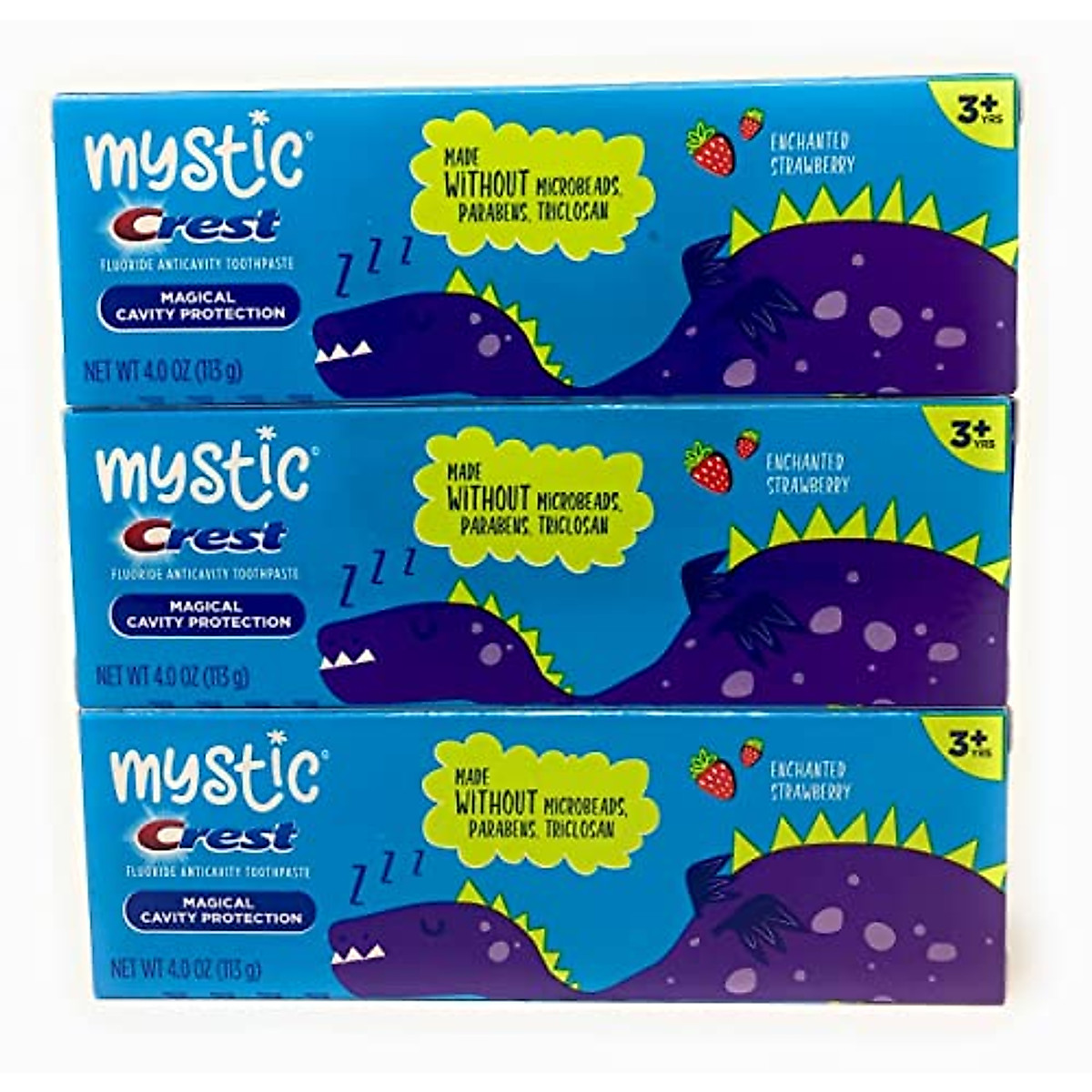 Crest Mystic Kid's Toothpaste, Enchanted Strawberry, 4 oz (Pack of 3) 12.0 Ounce