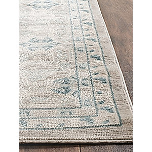 Safavieh Archive Collection 4' x 6' Grey/Blue ARC670A Vintage Oriental Area Rug
