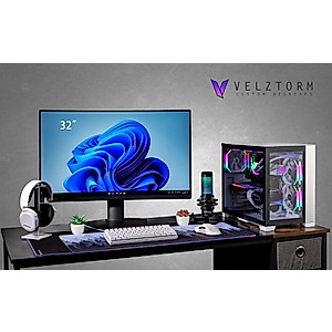 Velztorm Mini Lux Gaming Desktop PC (AMD Ryzen 9 5950X 16-Core, Radeon RX 7900 XTX, 64GB RAM, 2TB PCIe SSD + 6TB HDD (3.5), WiFi, USB 3.2, HDMI, Display Port, Win 10 Pro)