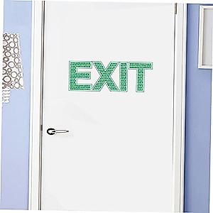 Anneome Exit Sign Sticker Exit Decal Noctilucence Exit Sign Exit Wall Decal Exit Wall Sticker Emergency Door Exit Sign Exit Photoluminescent Signs Stickers Luminous Exit Sign Emblems Green