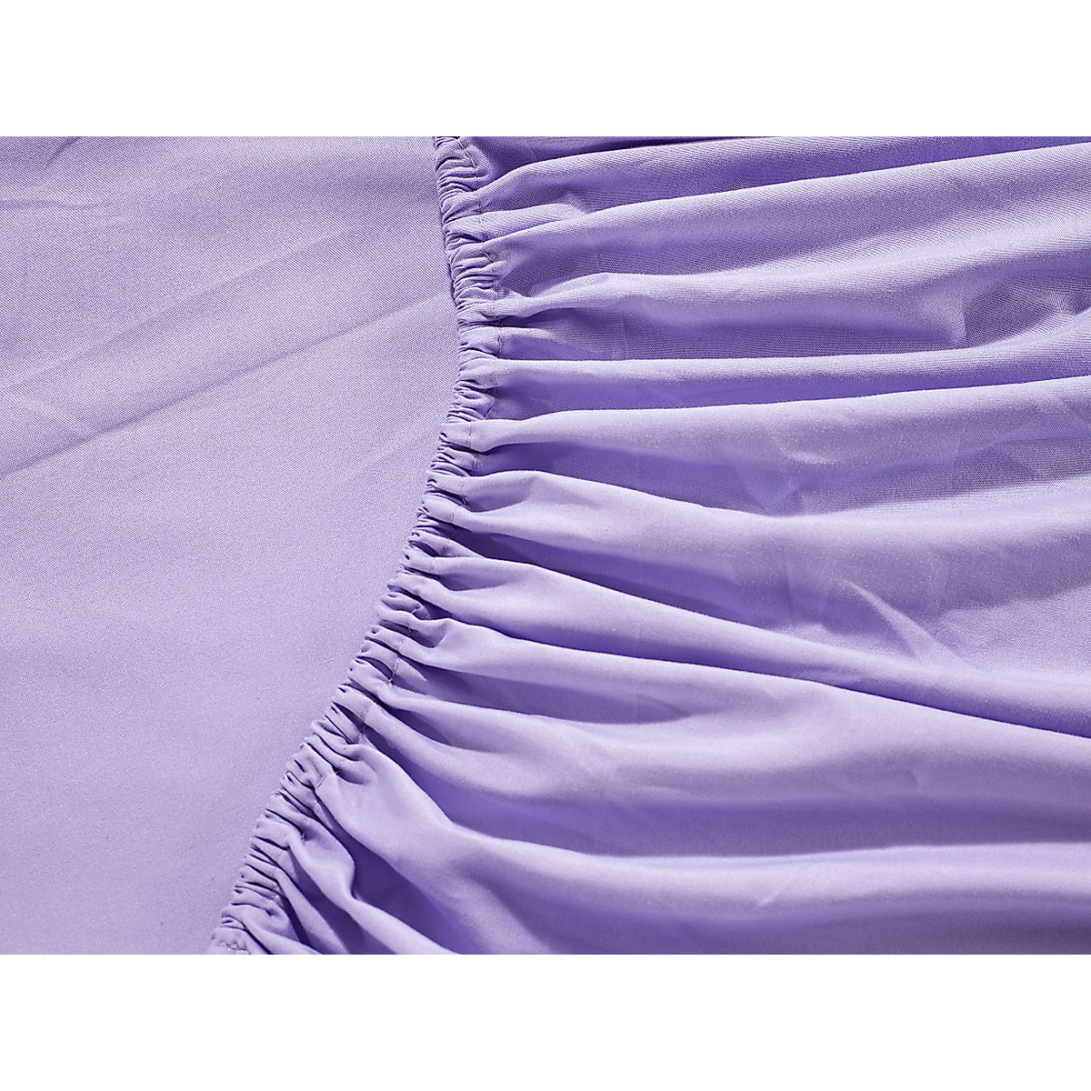 Mocassi Twin Fitted Sheet - Deep Pocket Cooling Sheets up to 16 inch - Hotel Luxury 1800 Premier - Softest Sheets - Wrinkle Resistant - 1 Single Bottom Fitted Sheet, Twin, Lavender