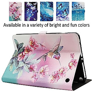 Viclowlpfe Amazon Kindle Fire HD 8 and Fire HD 8 Plus Tablet Case (12th/10th Generation, 2022/2020 Release), Slim Fit Lightweight Leather Smart Tablet Case with Auto Wake/Sleep, Bird