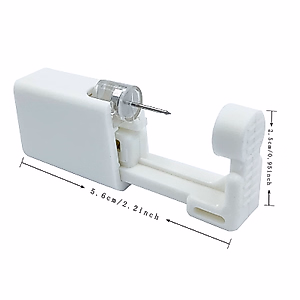 2Pcs Disposable Sterile Ear Piercing kit, self piercing earrings Gun,A fun at home piercing kit (Black)