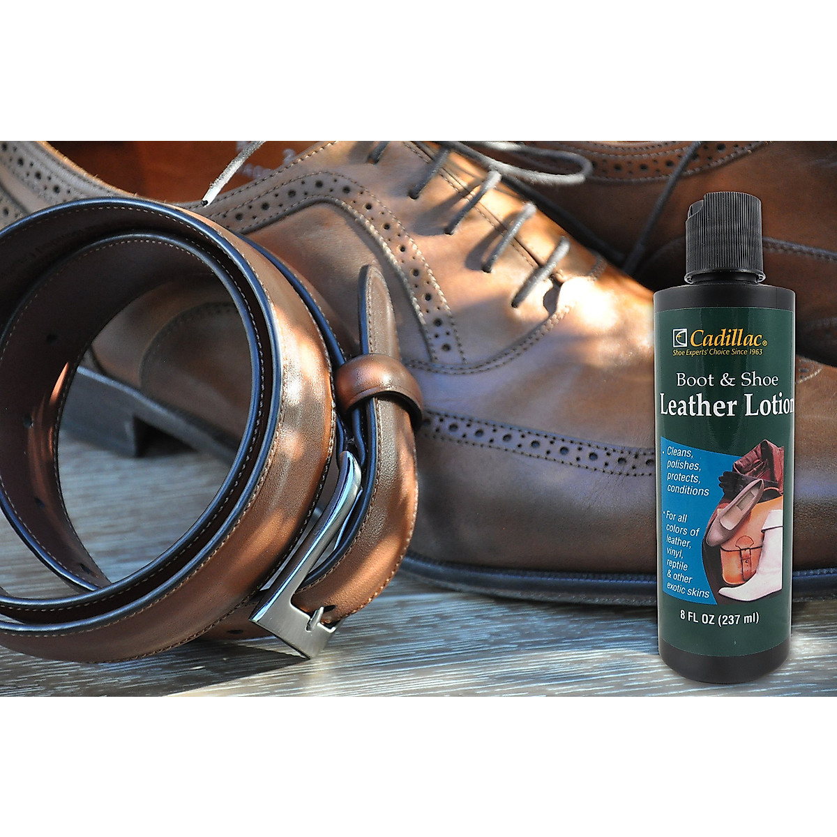 Cadillac Boot and Shoe Leather Lotion, 8 Fl Oz (Pack of 2)
