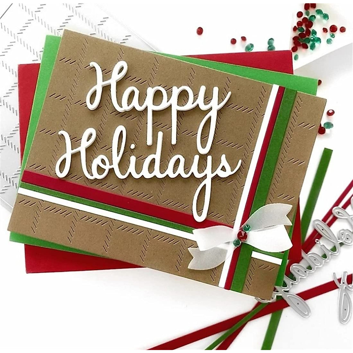 Mvchifay Cutting Dies Metal Stencils Scrapbooking Tool DIY Craft Carbon Steel Embossing Template for Paper Card Making (Rectangular Strips set-21.3x8.9cm)