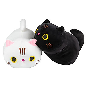 Labeol Plush Toys Set Soft Stuffed Animal Plush Pillow Cute Cat Plushie Cuddly Plush Toys Hugging Pillow Decoration Gift for Girls Boys Girlfriend (2pcs cat)