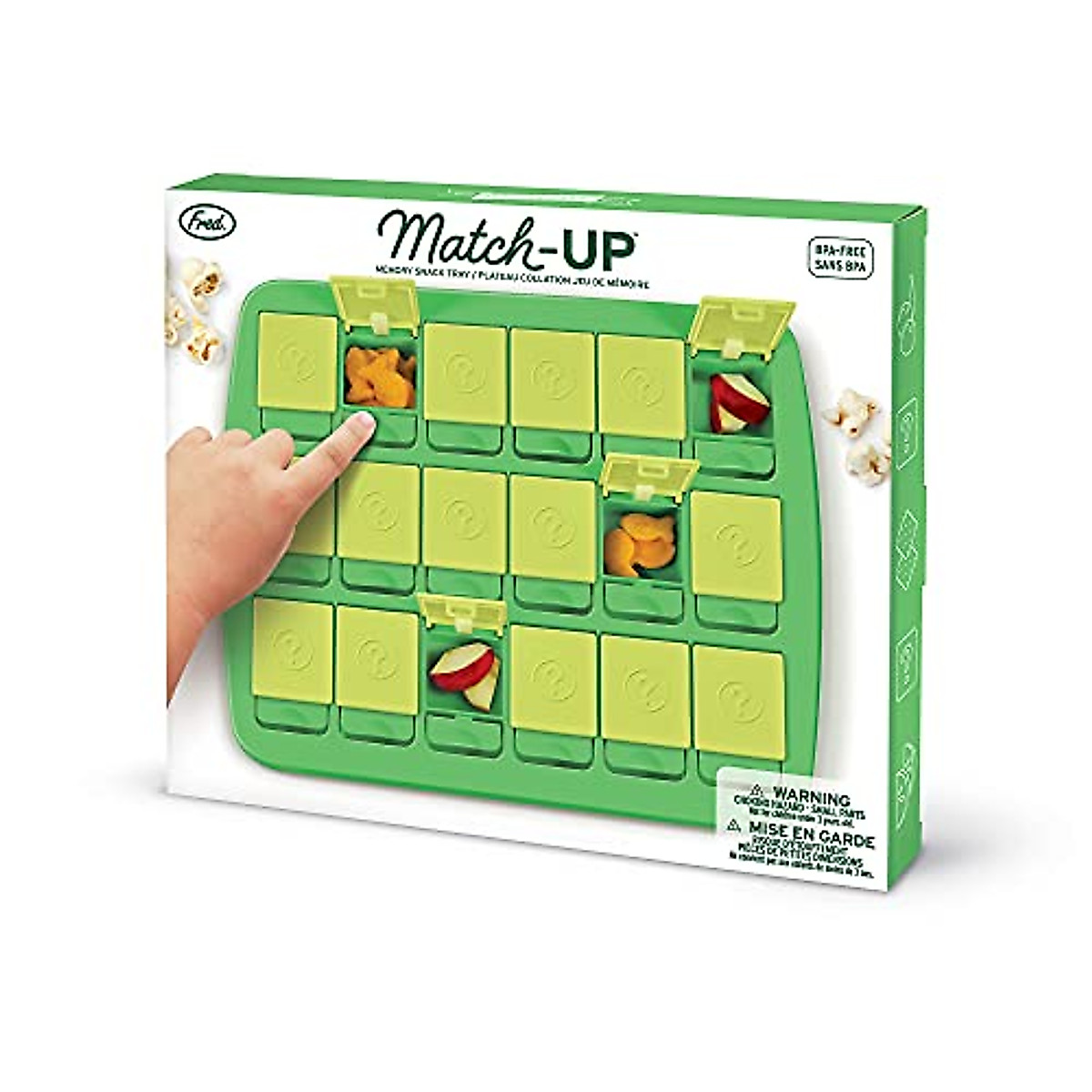 Genuine Fred, Match UP Memory Snack Tray Green Travel-Friendly Tray Measures 10 x 8.75 inches