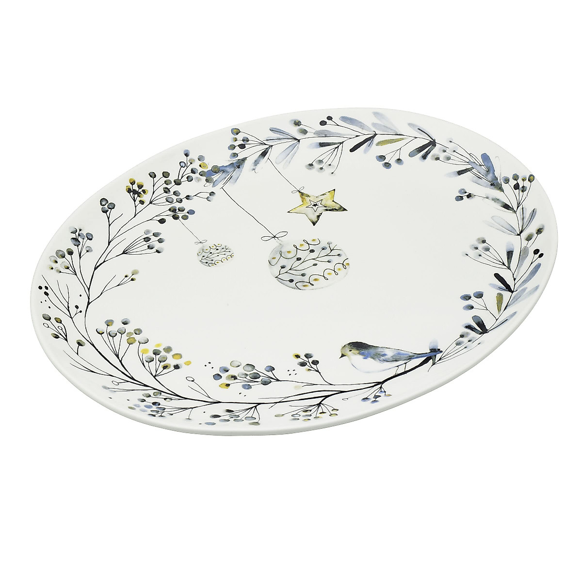 Fitz and Floyd Noel Noir Holiday Platter, 16-Inch, Mulitcolored