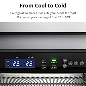 Frostronics 24 Inch 168 Cans Outdoor Beverage Refrigerator, 5.47 cu. ft. Built-in Beverage Cooler with Easy-Swap Reversible Door, 26°F Outdoor Beverage Fridge, SUS304, Lockable, ETL & NSF7 Certified