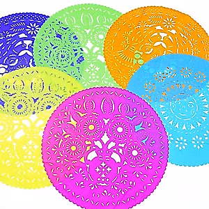 Mexican Place mats, 6 Pack, Fiesta Decorations, 23 Inches, Mexico Wedding, Mexican Papel Picado, Mexican Fiesta, Quinceañera, RG6