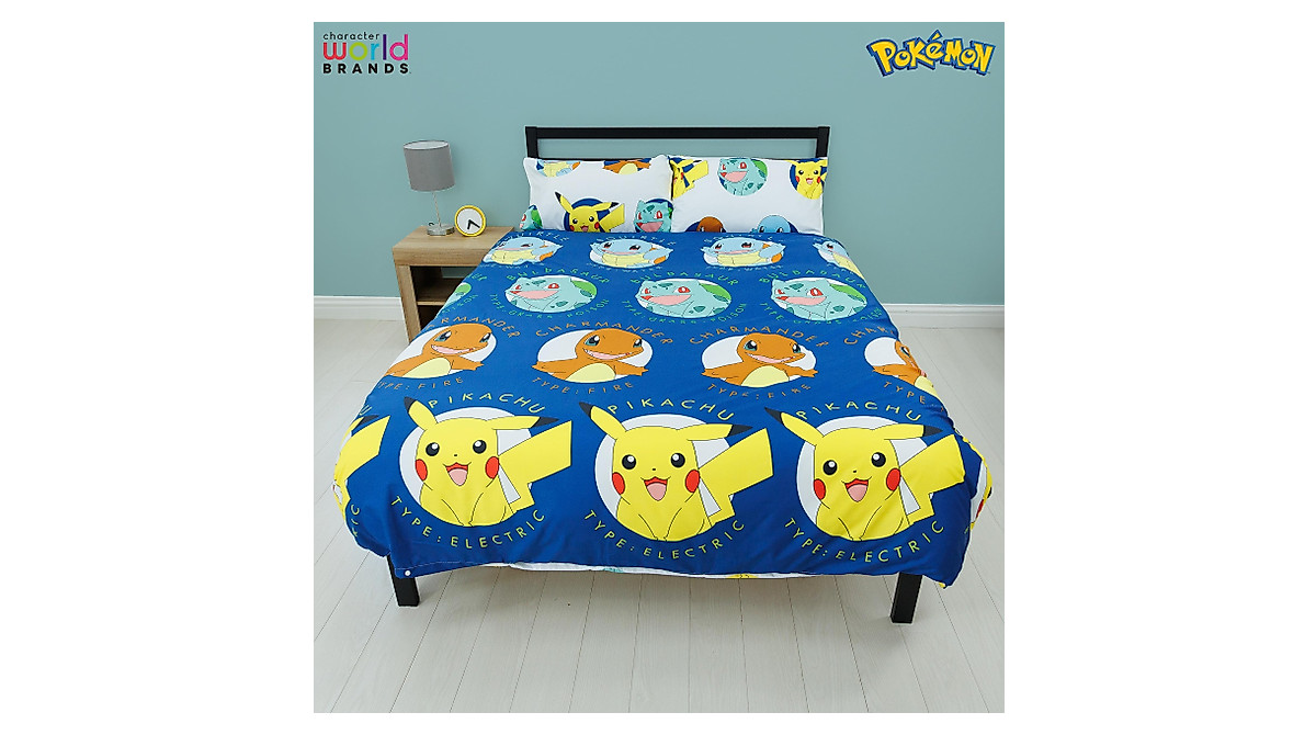 Pokemon Duvet Cover Set | Reversible Pikachu & More