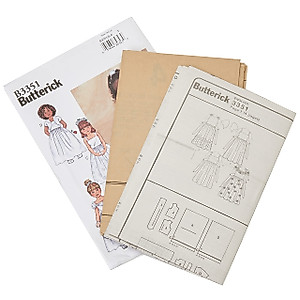 BUTTERICK PATTERNS B3351 Children's/Girls' Jacket & Dress, Size 6-7-8