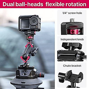 ULANZI SC-02 Suction Mount Magic Arm Bracket for DSLR Cameras for GoPro Action Camera Video Shooting